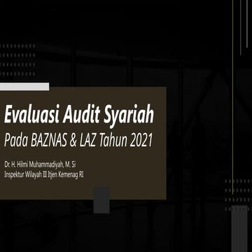 Evaluasi Hasil Audit Syariah pada lembaga amil zakat | PPTX