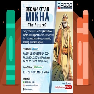 Evaluasi Keseluruhan Kelas Bedah Kitab Mikha | PDF