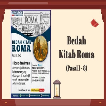 Evaluasi Keseluruhan Kelas Bedah Kitab Roma | PDF