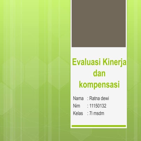 Frame work evaluasi dan kompensasi | PPTX