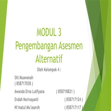 EVALUASI PEMB. PPT MODUL 3 pengembangan asesmen alternatif.pptx