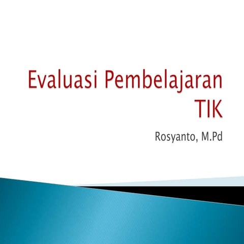 Evaluasi pembelajaran | PPTX