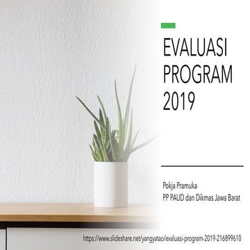 Evaluasi program 2019 | PPT