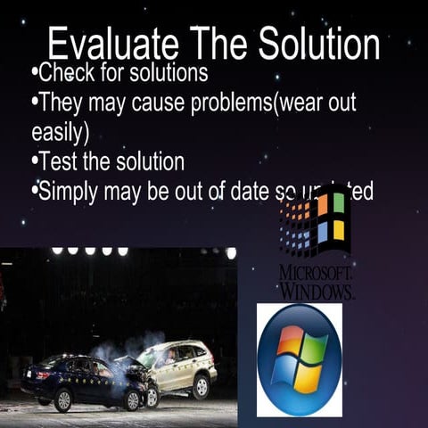 evaluate solution | PPT | Technology & Computing