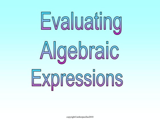 Algebraic expressions and_terms | PPTX