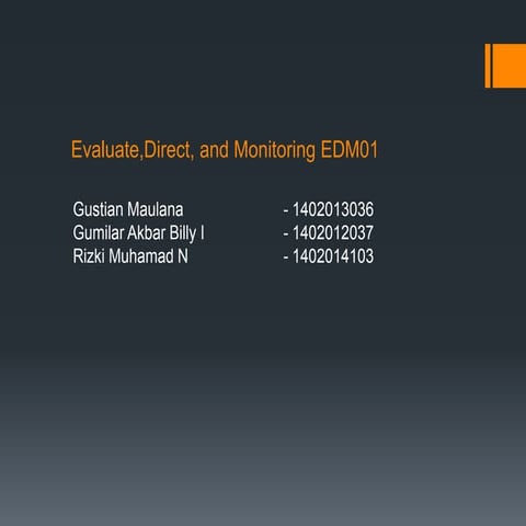 Evaluate direct and monitoring edm01 | PPT