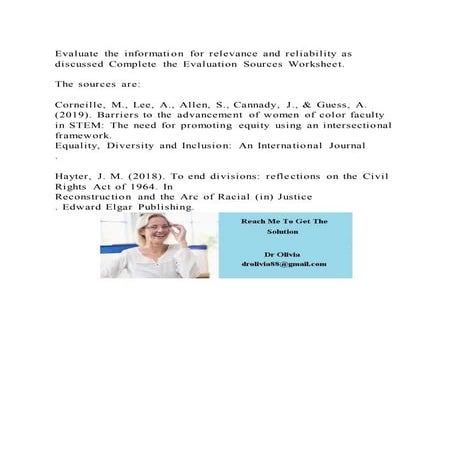 Evaluate the information for relevance and reliability as discussed | PDF