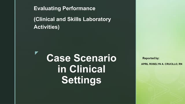 Evaluating Performance In Clinical Skills Lab Osce Pptx