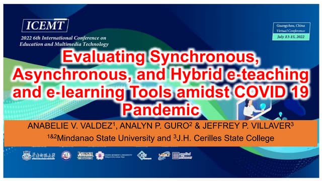Evaluating Synchronous Asynchronous And Hybrid E Teaching Pptx Free Download