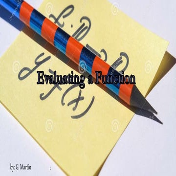 Evaluating A Function Pptx