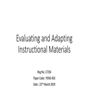 Materials evaluation | PPTX
