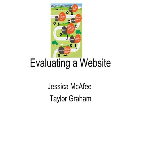 Evaluating a website using the craap test by Amanda and Morgan | PPTX