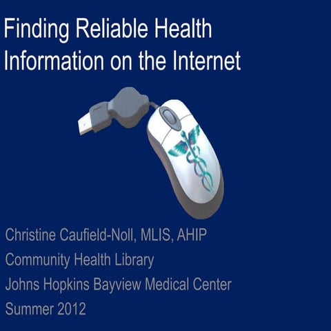 Evaluating Consumer Health Websites | PPTX