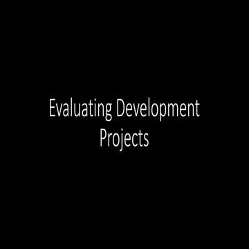 Evaluating development project | PPTX