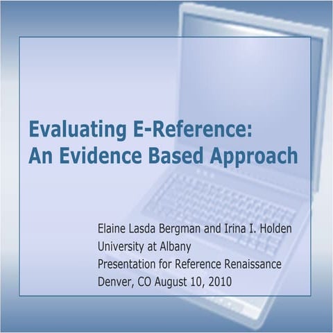 Evaluating e reference | PPTX