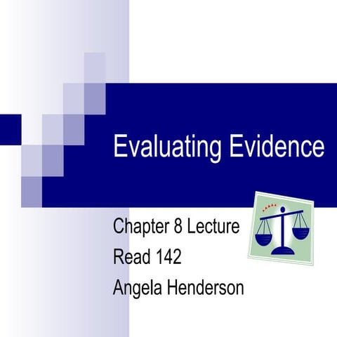 Evaluating evidence | PPT