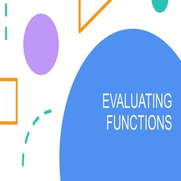 Evaluating Functionspptx 