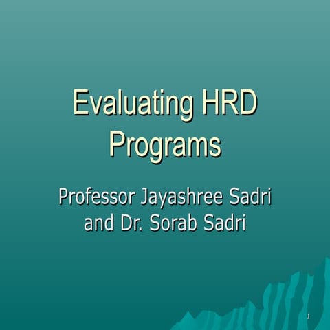 Evaluating hrd interventions | PPT