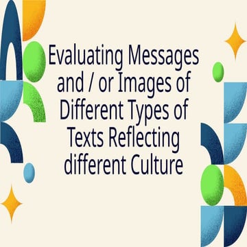 Evaluating messages or images of different types of texts reflecting ...
