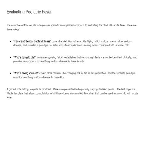 Evaluating Pediatric Fever | DOCX | Parenting Babies and Toddlers ...