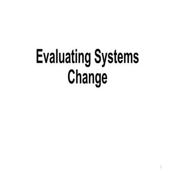 Evaluating Systems Change | PPTX