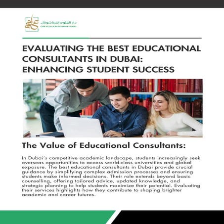 Evaluating the Best Educational Consultants in Dubai Enhancing Student ...