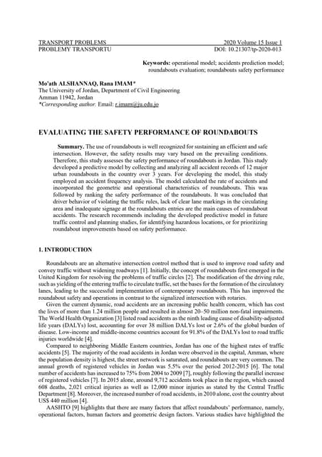 Investigation And Analysis of Traffic Flow Capacity And Level of Service Determination of Three ...