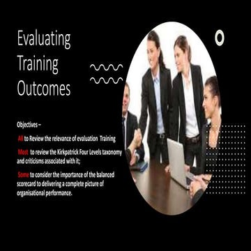 Evaluating Training Outcomes.ppt | Business and Finance