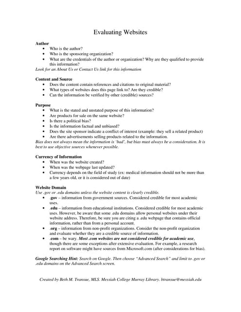 Credible sources of information | PPT