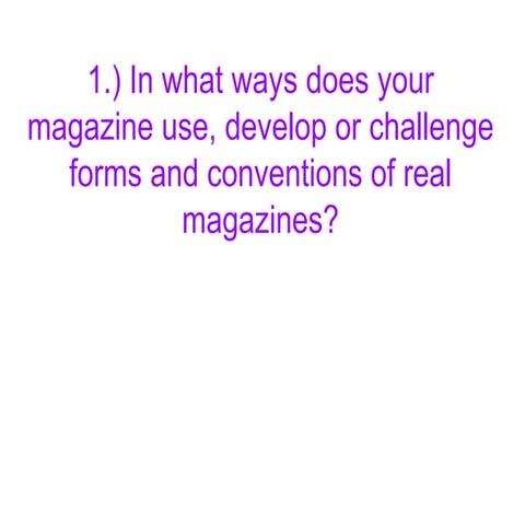 The generic conventions of magazines cover | PDF