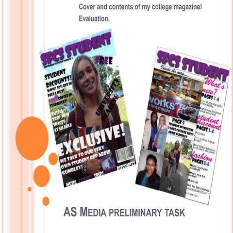 Magazine evaluation- preliminary task. | PPTX | Desktop Publishing | Computer Software and ...