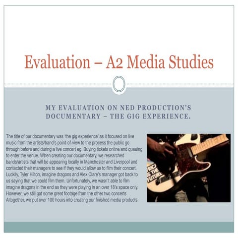 Evaluation - A2 Media Studies | PPTX