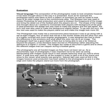 Photography evaluation | DOCX