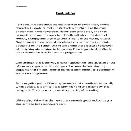 Evaluation | DOCX