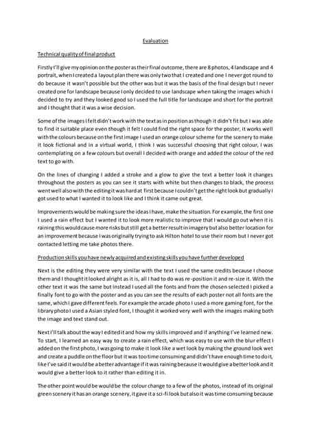 Project Evaluation Unit 4 | DOCX