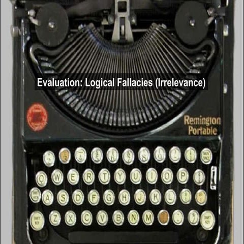 The power point presentation shows the types of Fallacy | PPTX