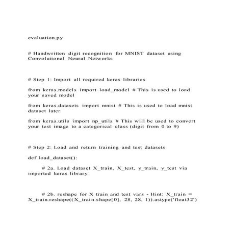 evaluation.py# Handwritten digit recognition for MNIST data | PDF