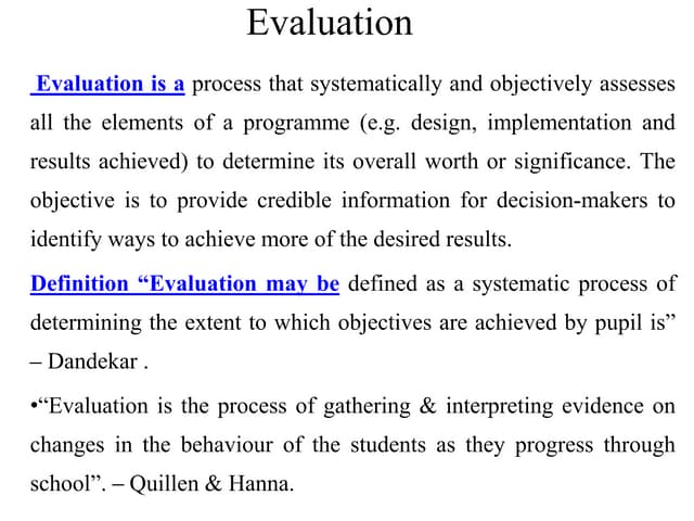 PROVUS'S DISCREPENCY EVALUATION MODEL | PPTX