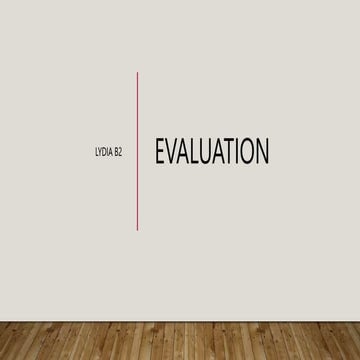 evaluation.pptx lydia b2 - rhapsody ppttt | PPT