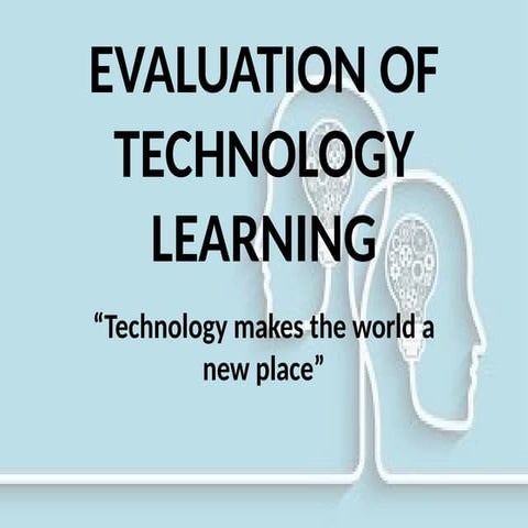 Lesson 7: Evaluation of Technology Learning | PPTX