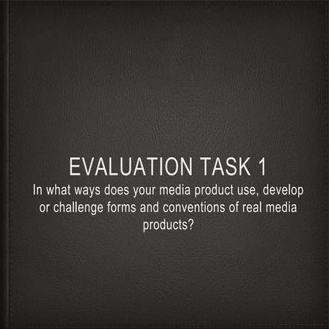 Evaluation part 1 | PPT
