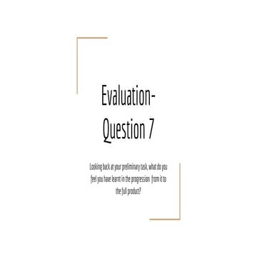 Evaluation question 7 | PPT