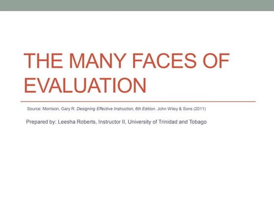 Administration and Supervision in Evaluation | PPT