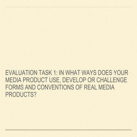 Evaluation Task 1 | PPT