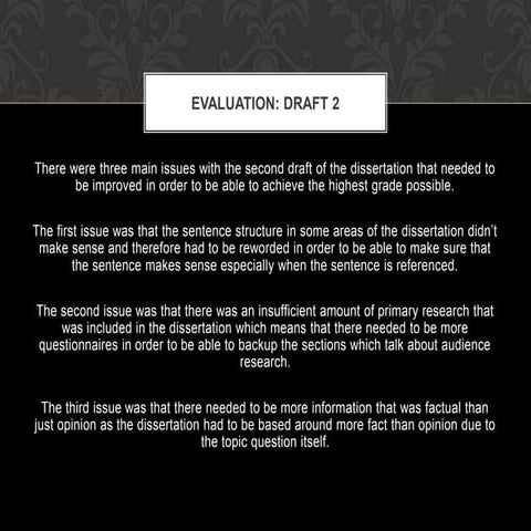 Evaluation: Draft 2 | PPTX