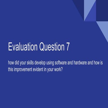 Evaluation 7 | PPTX