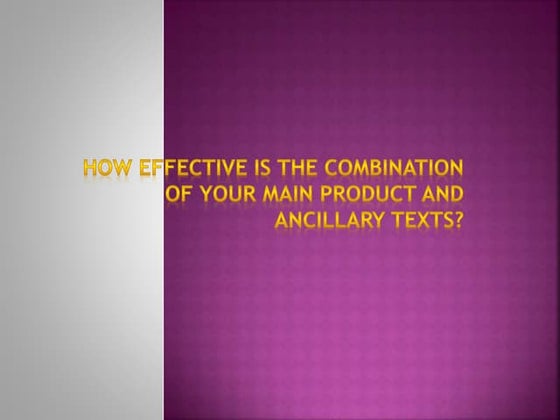 Evaluation – the ancillary task | PPT