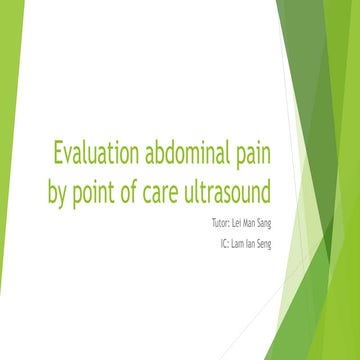 Evaluation abdominal Point of care ultrasonography (POCUS)is advanced ...