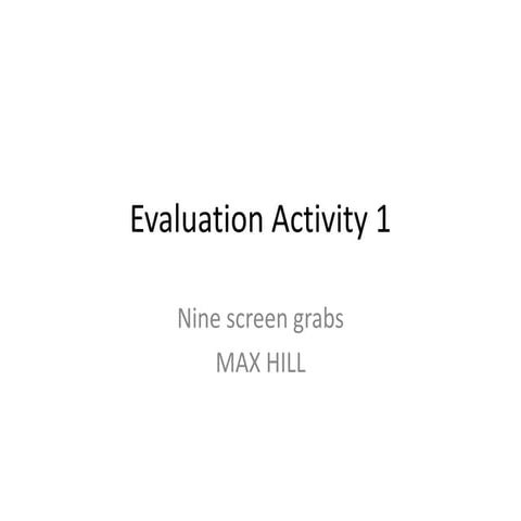 Evaluation Activity 1 | PPT