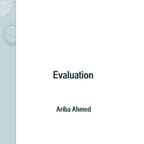 Evaluation activity 1 | PPTX